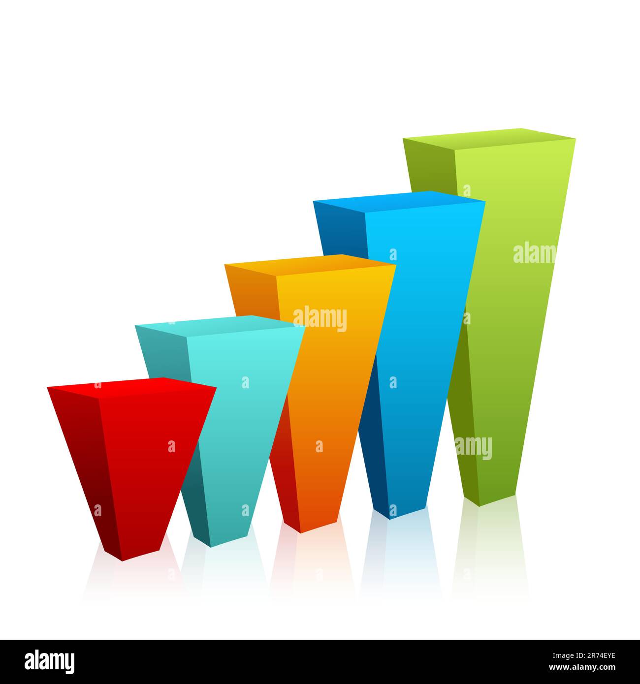 illustration of business graph on white background Stock Vector Image ...