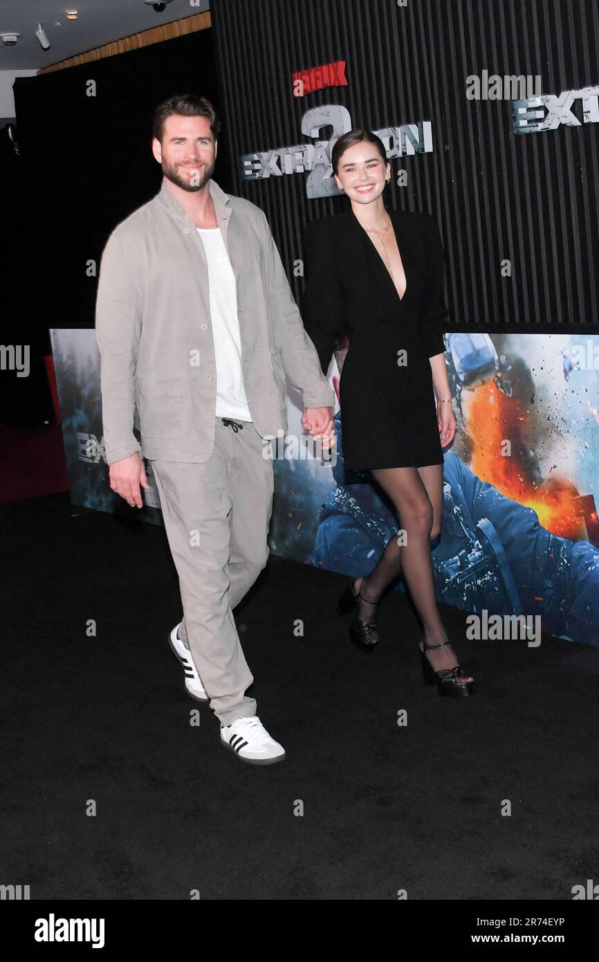 New York, USA. 12th June, 2023. Liam Hemsworth and Gabriella Brooks ...
