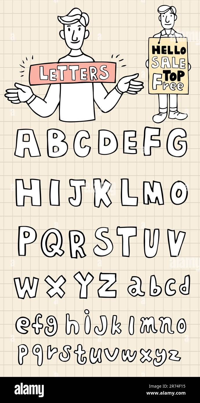 hand draw letters element Stock Vector Image & Art - Alamy