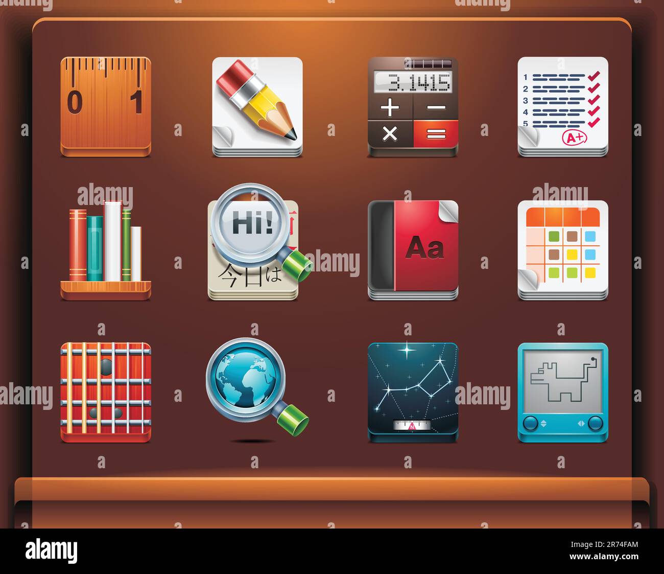 Mobile devices apps/services icons. Part 12 of 12 Stock Vector Image ...