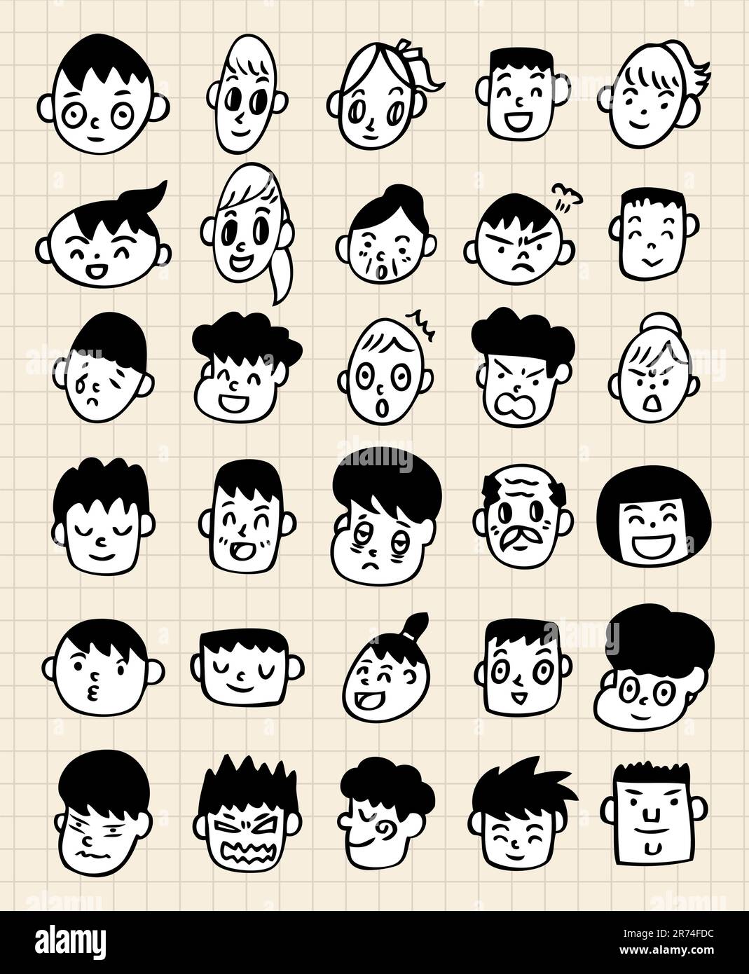 hand draw face Stock Vector Image & Art - Alamy