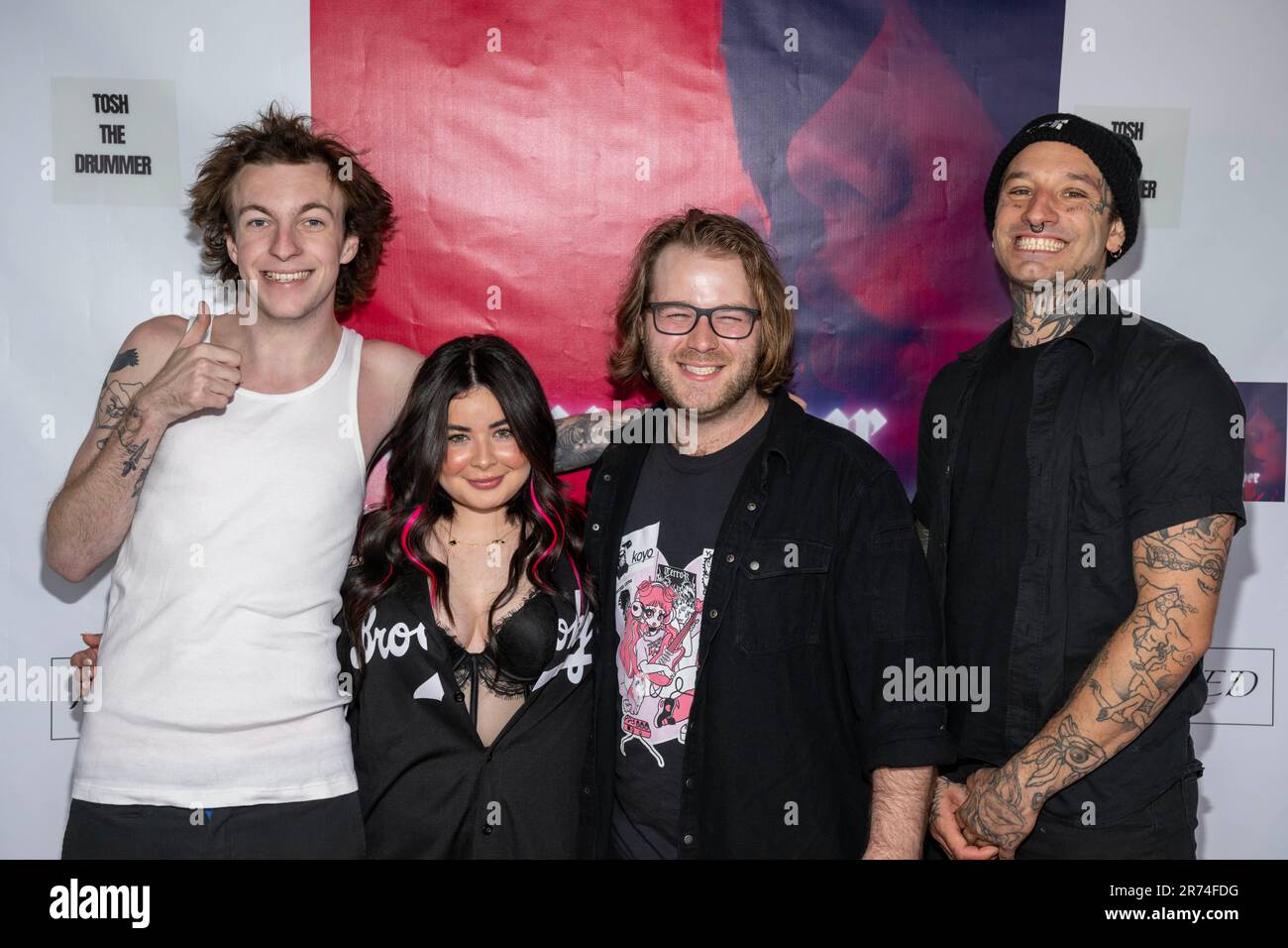 Los Angeles, USA. 12th June, 2023. Tosh The Drummer, Kendall Rae Ricci ...