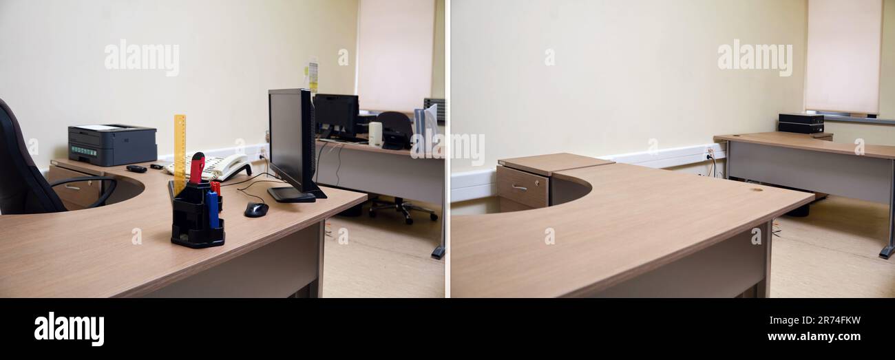 Office closure and sale of equipment in bankruptcy, before and after ...