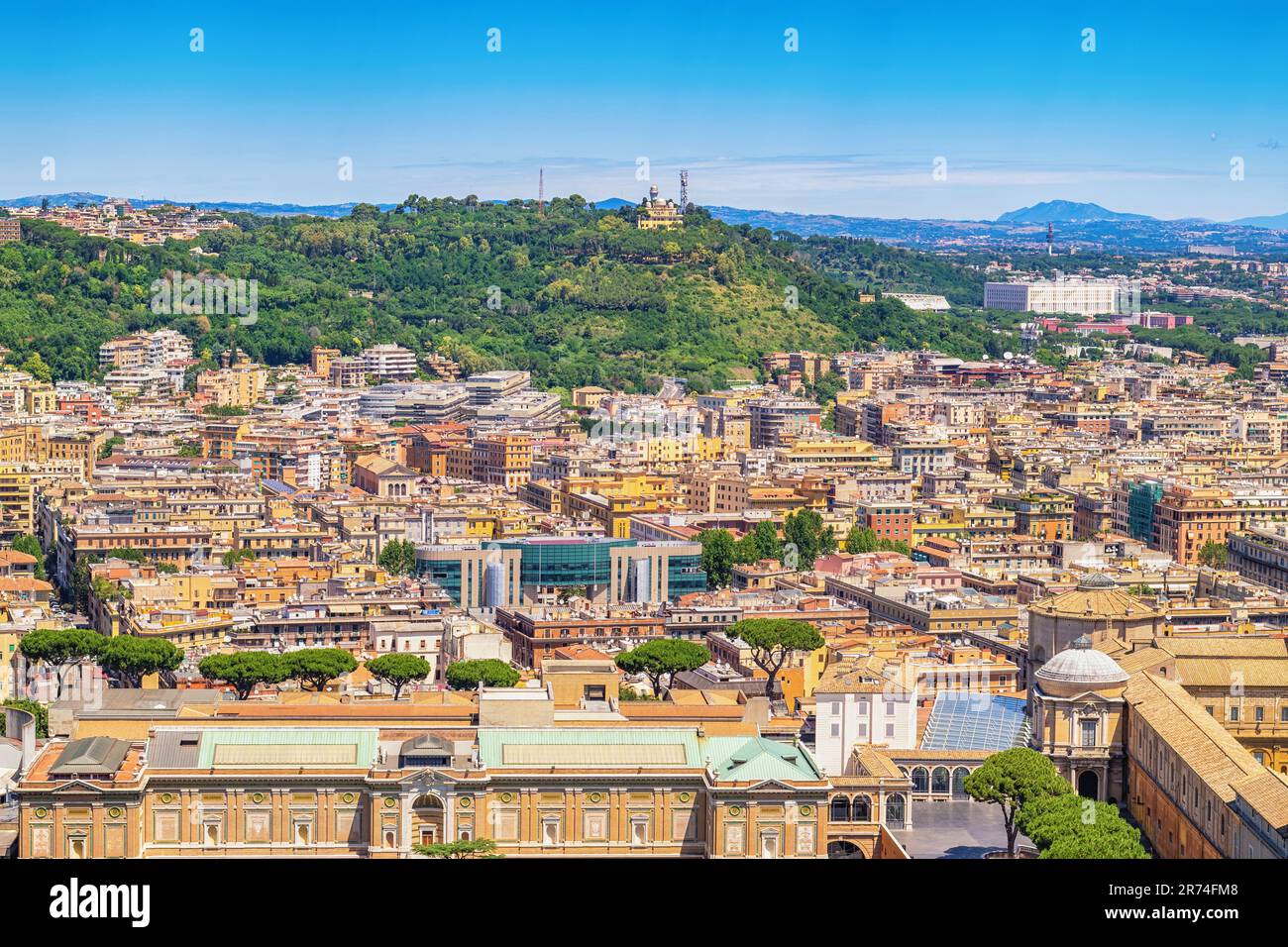 Rome Italy high angle view city skyline Stock Photo - Alamy