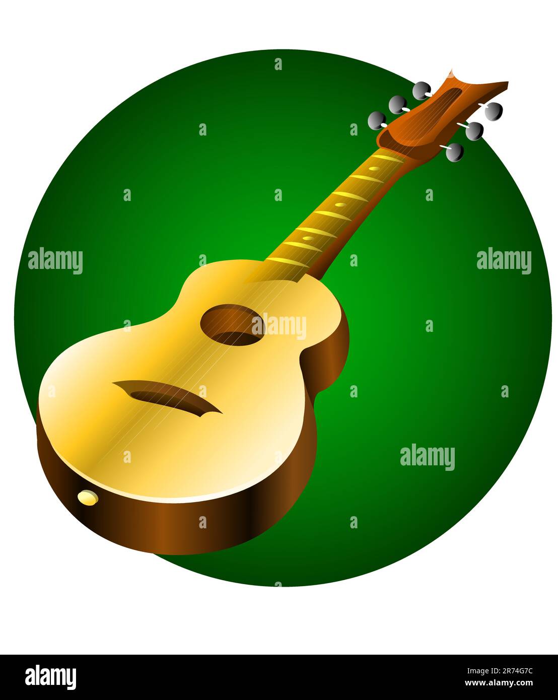 Guitar music instrument in circle - vector illustration Stock Vector ...