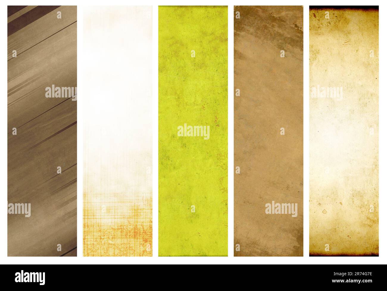 Set of vertical or horizontal banners with old paper texture and retro ...