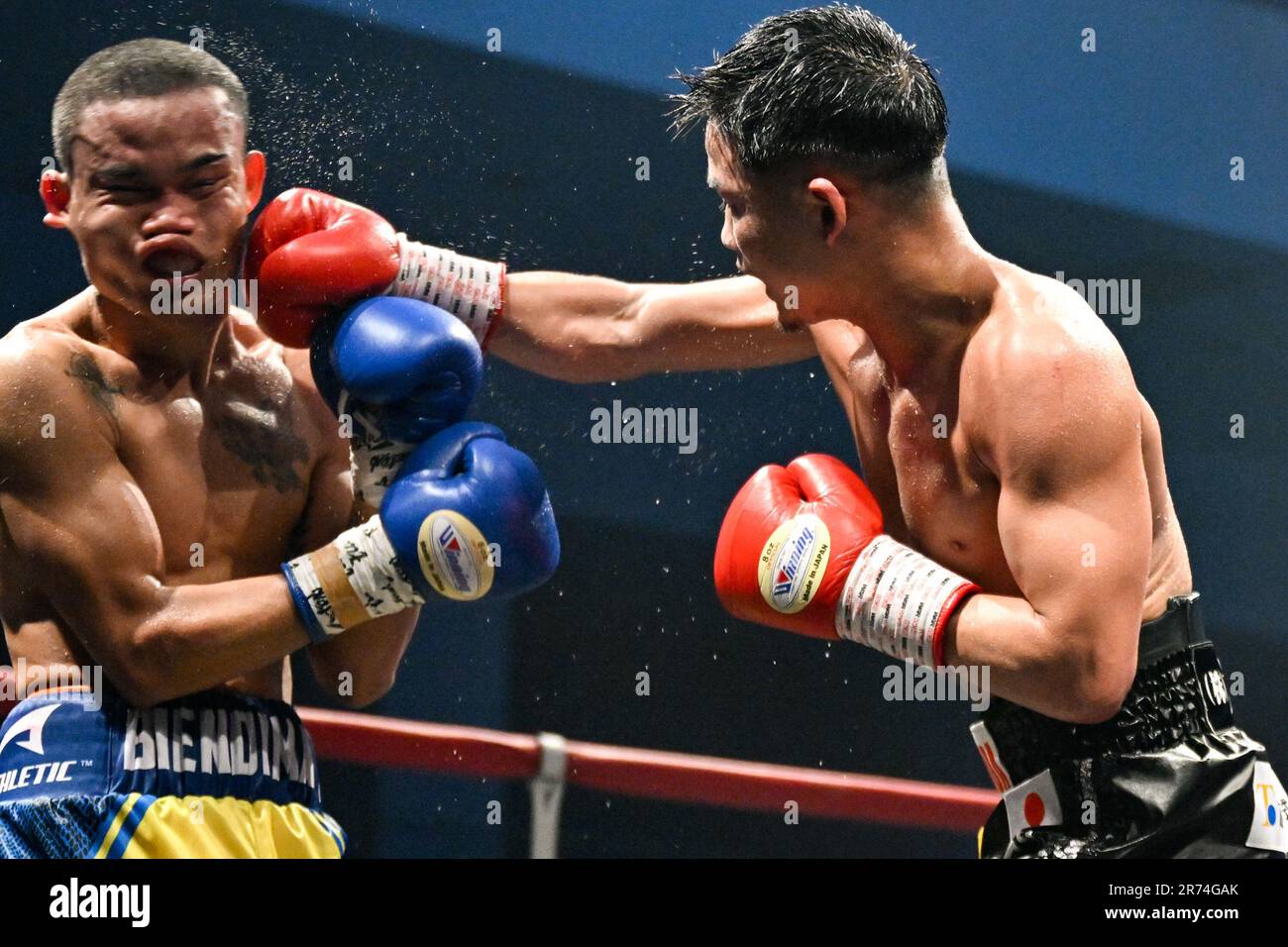 Tokyo, Japan. 20th May, 2023. Hiroto Kyoguchi (red gloves) of Japan and ...