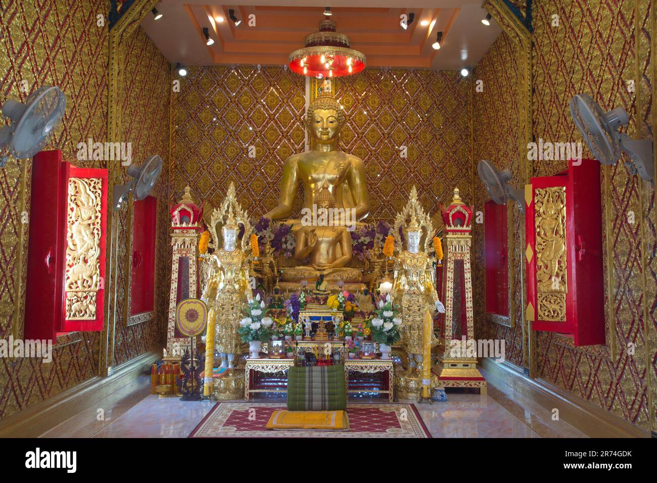 The main Buddha image is enshrined in the church for worship, asking ...