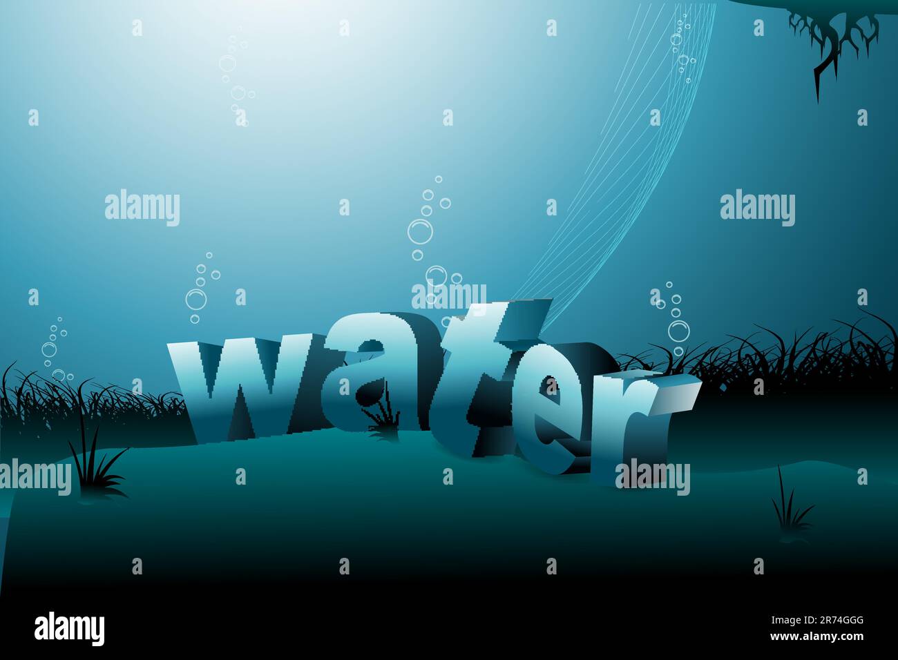 illustration of water background Stock Vector Image & Art - Alamy