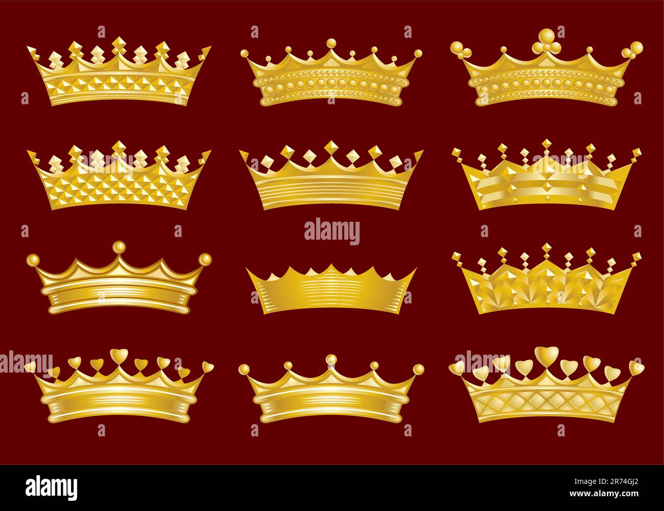Golden crowns hi-res stock photography and images - Alamy