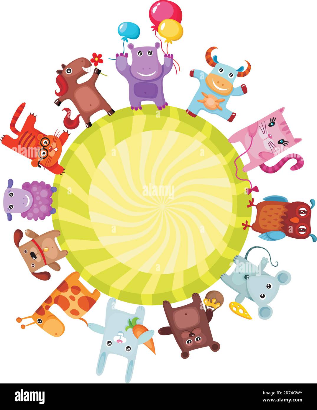 vector illustration of a cute animals Stock Vector Image & Art - Alamy