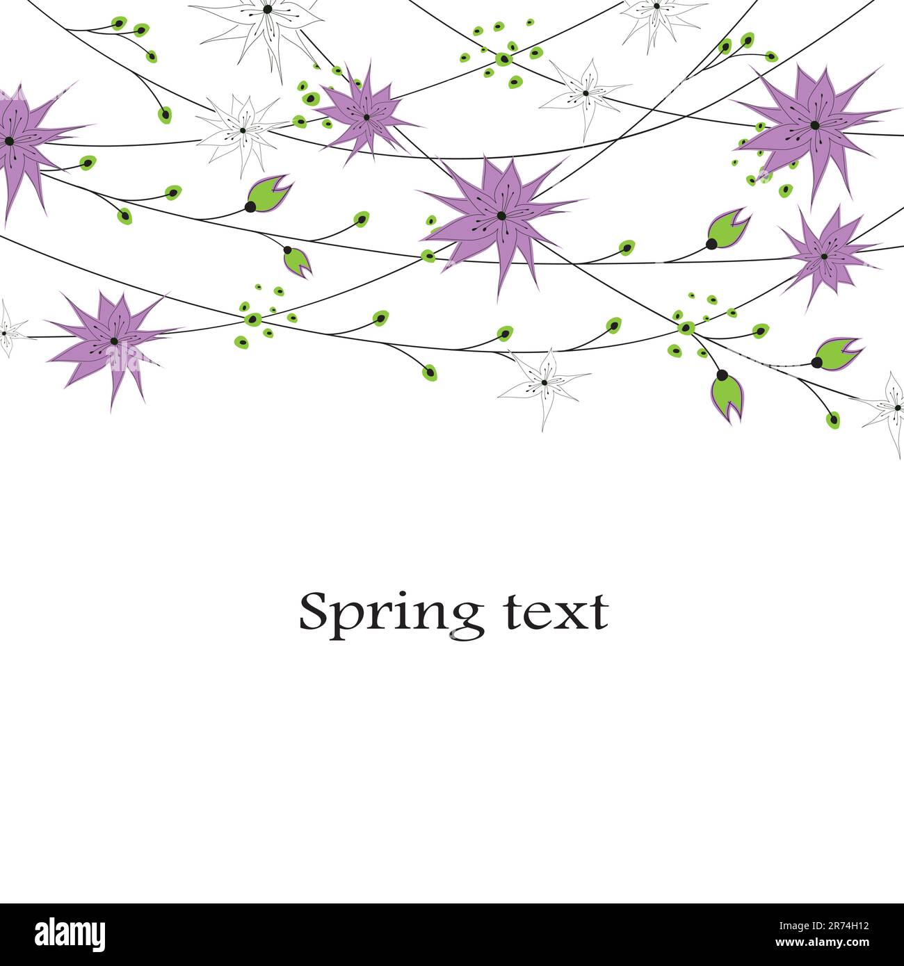 Colourful Spring flowers background. Vector illustration Stock Vector ...