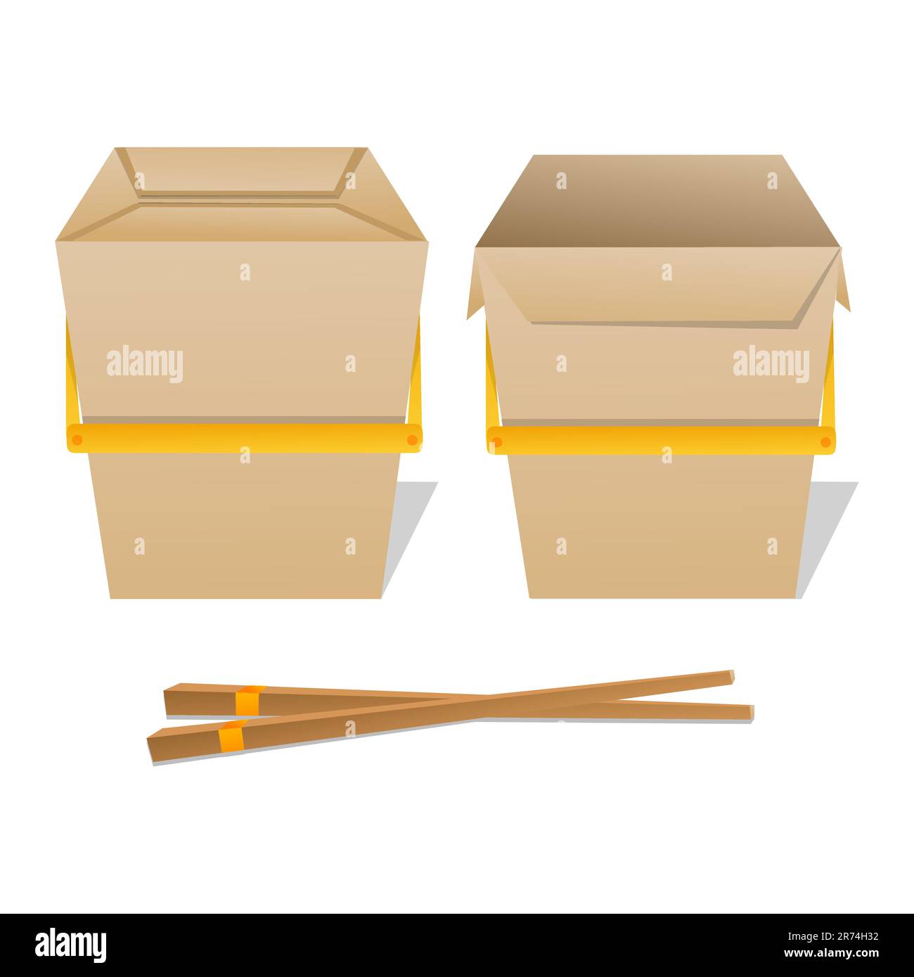 illustration of noodles box on white background Stock Vector Image ...