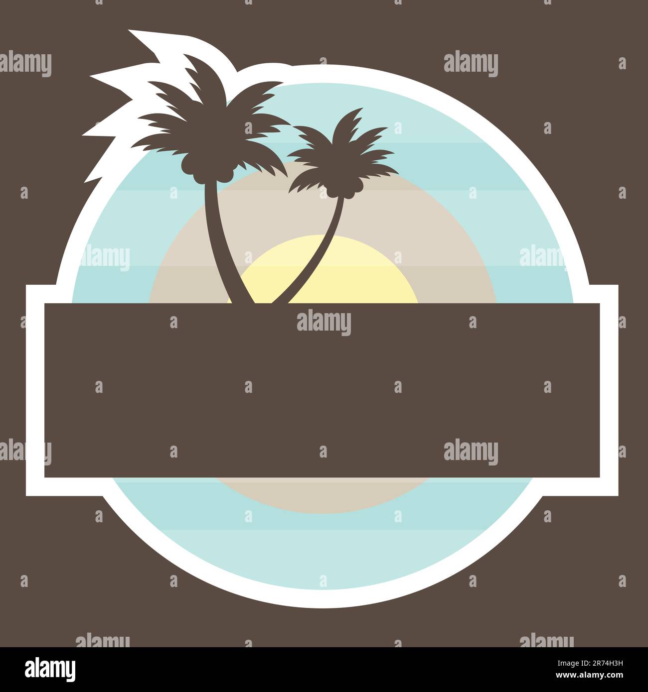 Tropical Beach Banner. vector illustration Stock Vector Image & Art - Alamy