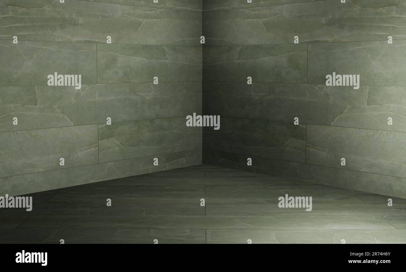 Concrete corner 3d wall room texture background Stock Photo - Alamy