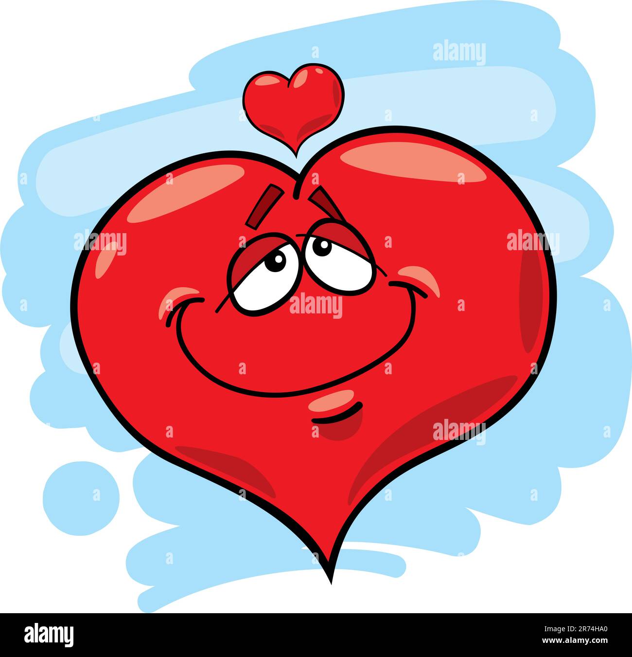 cartoon illustration of heart in love Stock Vector Image & Art - Alamy