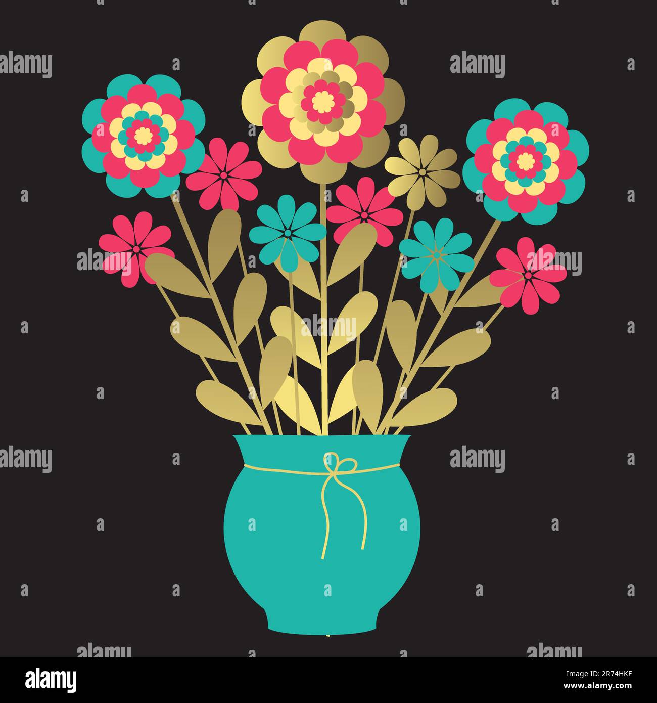 Colourful Spring flowers background. Vector illustration Stock Vector ...