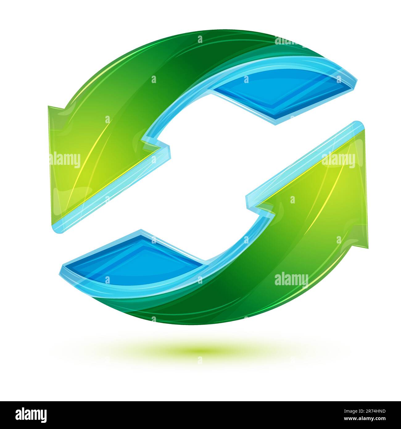 illustration of recycle arrow on white background Stock Vector Image ...