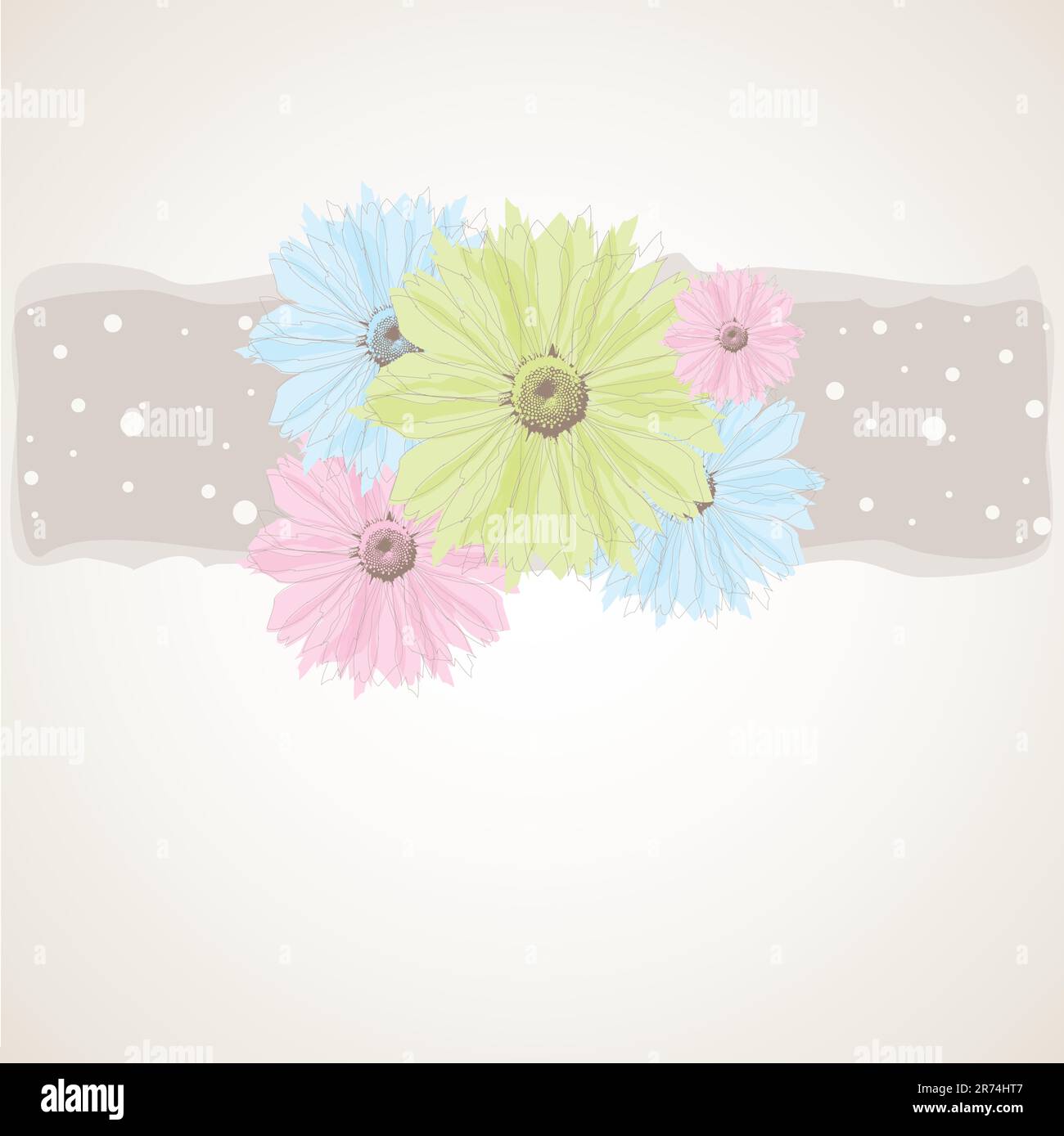 Colourful Spring flowers background. Vector illustration Stock Vector ...
