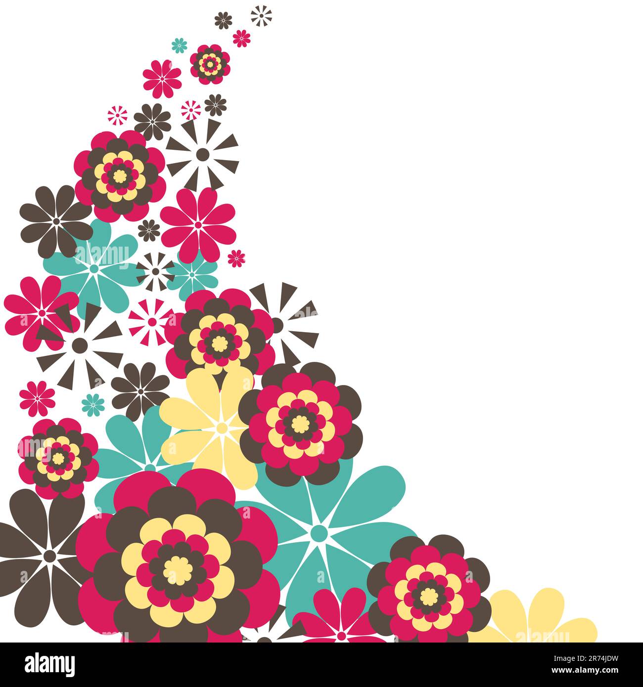 Colourful Spring flowers background. Vector illustration Stock Vector ...