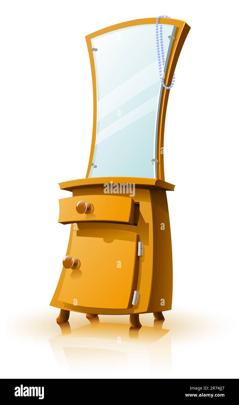 cheval glass with mirror and beads vector illustration Stock Vector ...