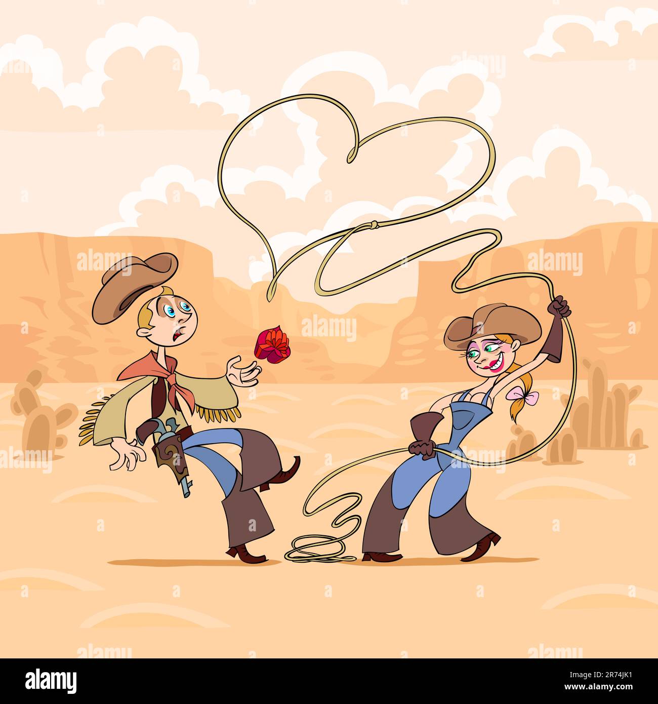 Lasso cowboy Stock Vector Images - Alamy