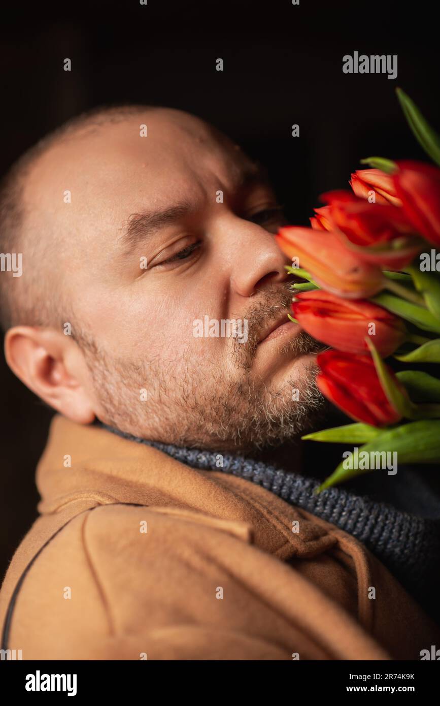 Portrait happy macho mature hi-res stock photography and images - Alamy