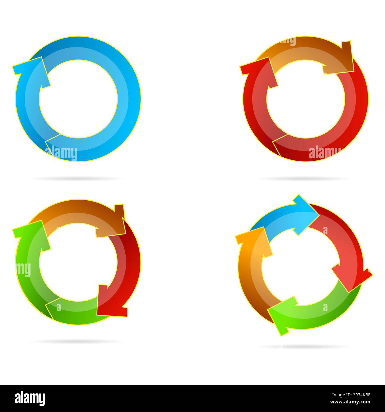 illustration of multicolored arrows on white background Stock Vector ...