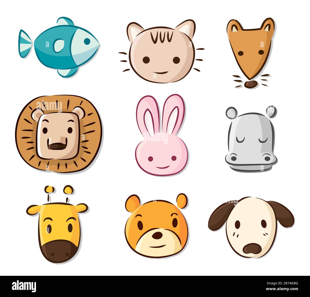 Tiger fish vector cartoon Cut Out Stock Images & Pictures - Alamy