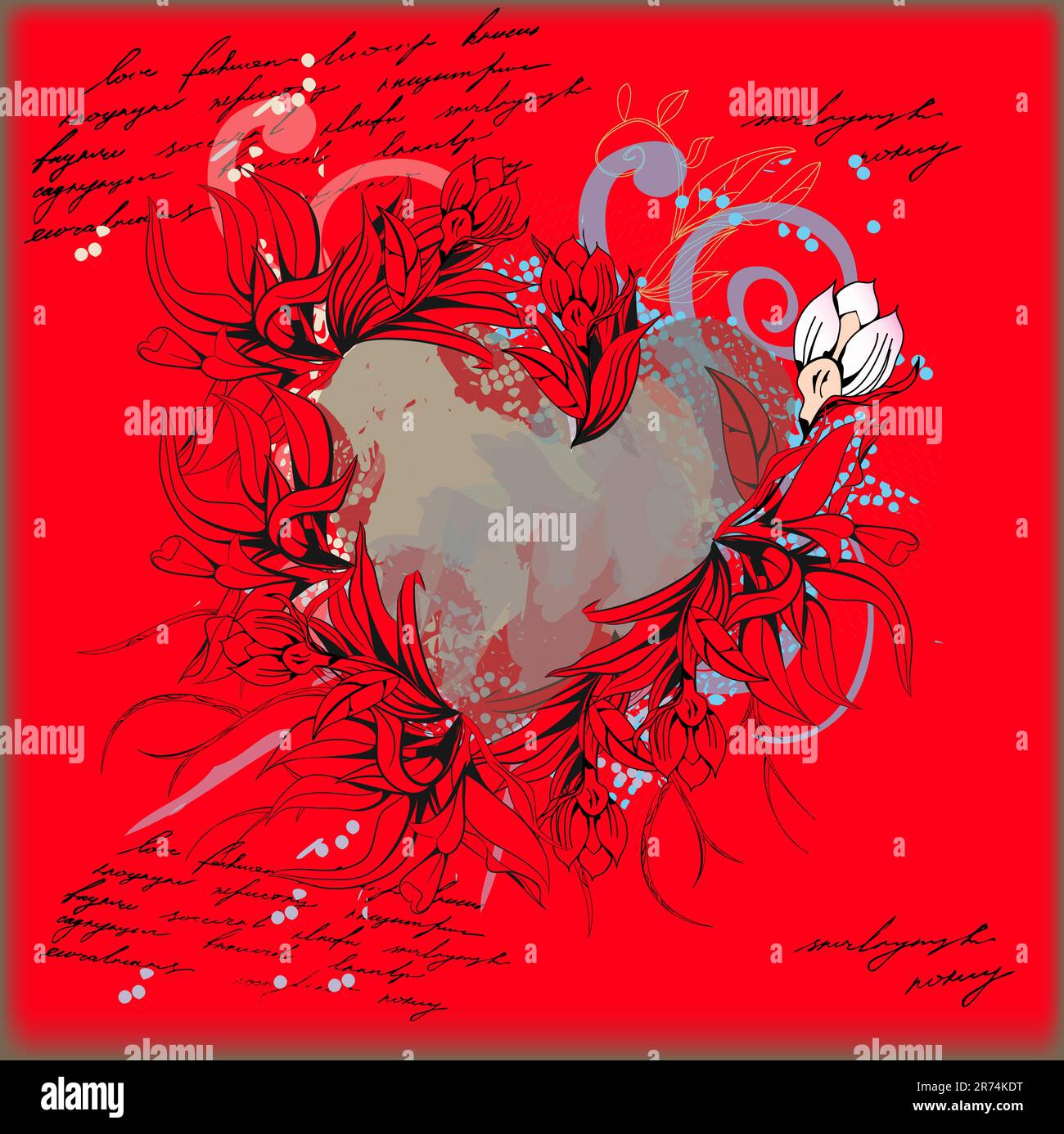 Colorful template with heart Stock Vector Image & Art - Alamy