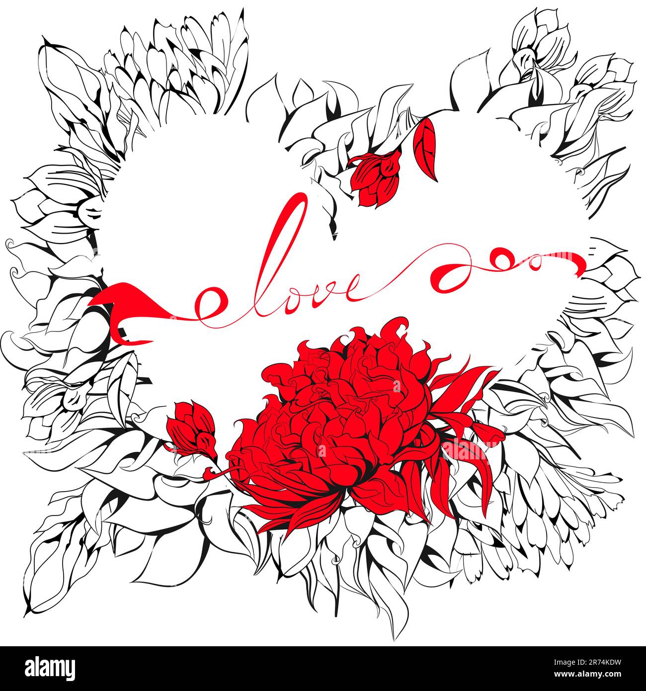 Inscription love greeting card Cut Out Stock Images & Pictures - Alamy