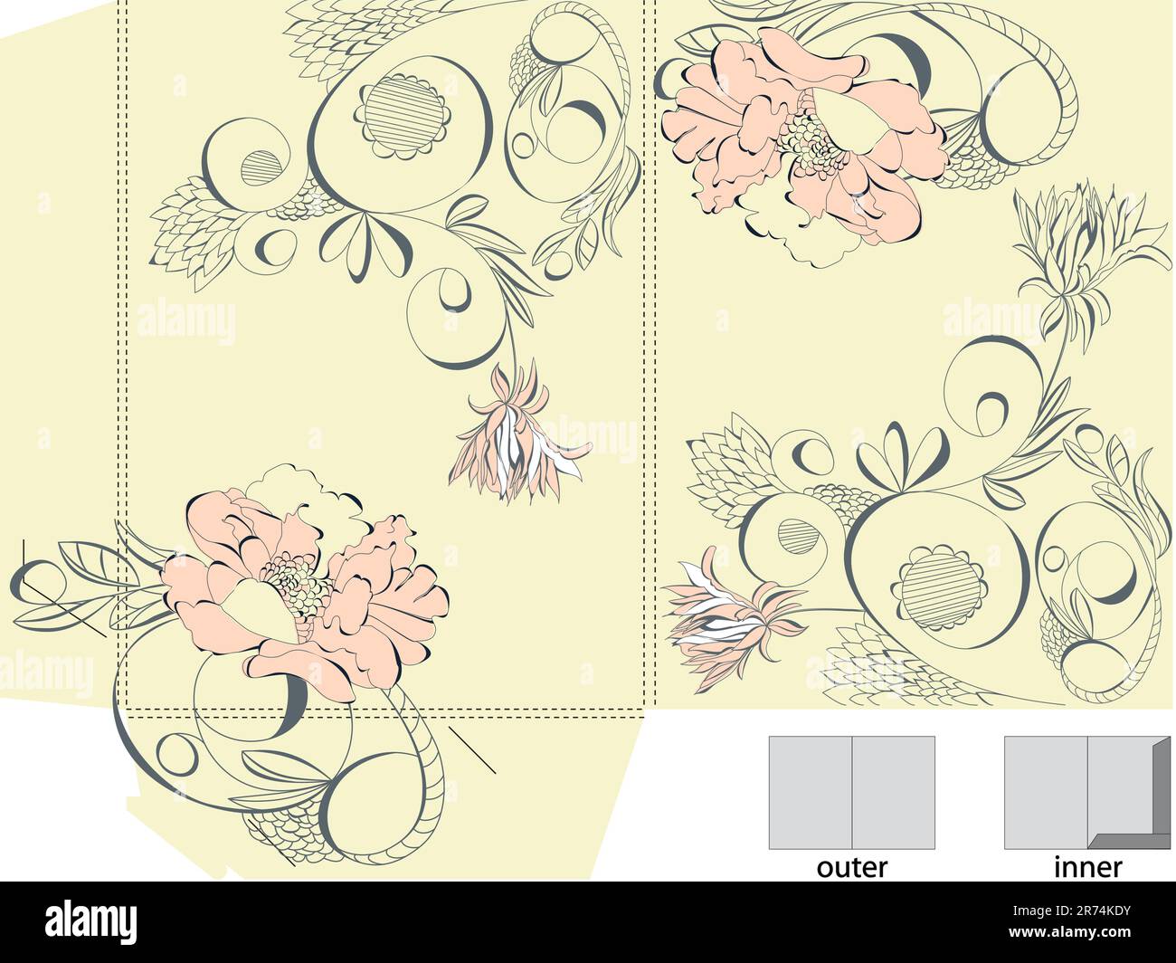 Decorative template for folder design Stock Vector Image & Art - Alamy