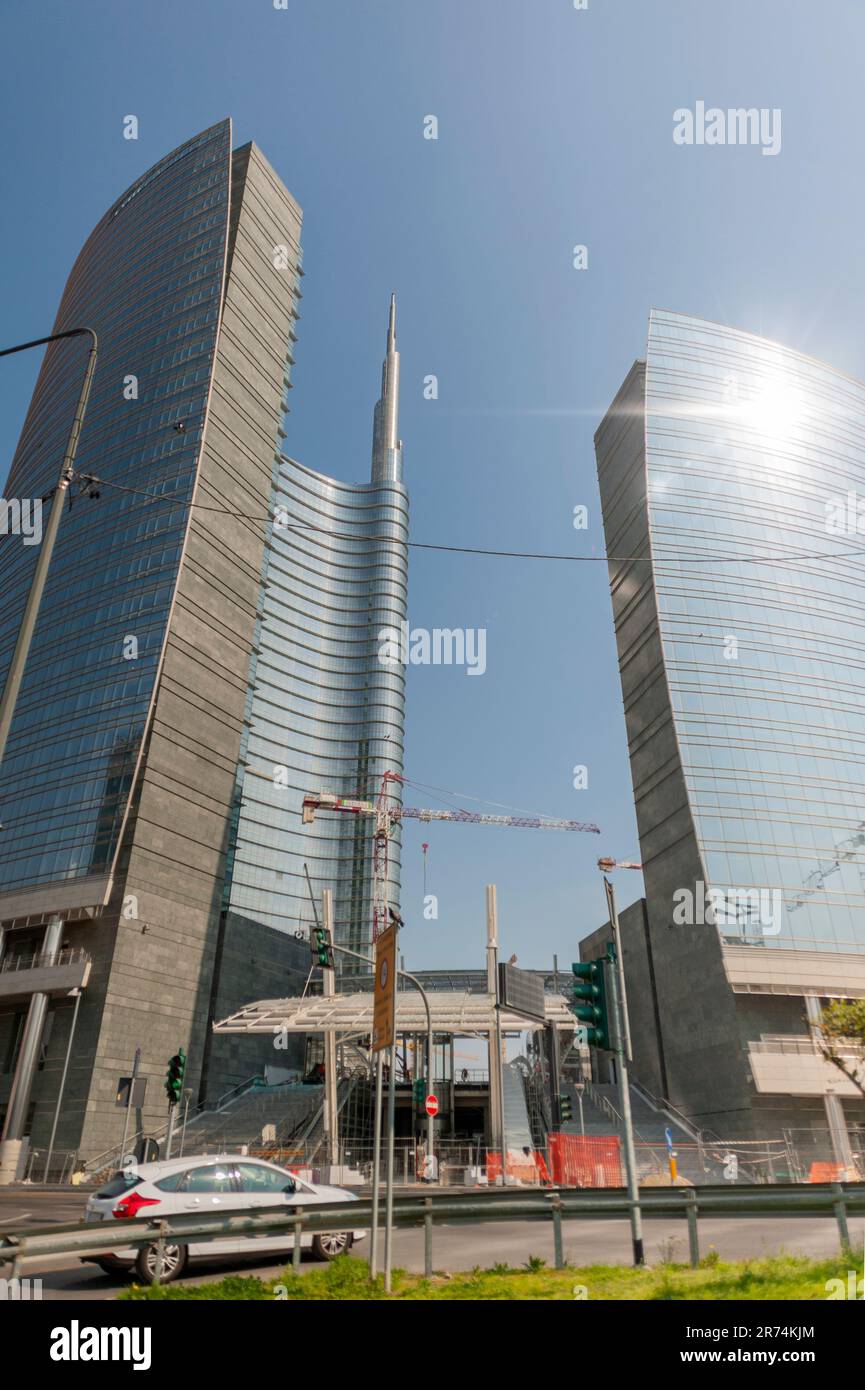 Milan, Italy - Cityscape, architecture. Skyscraper and buildings in the ...
