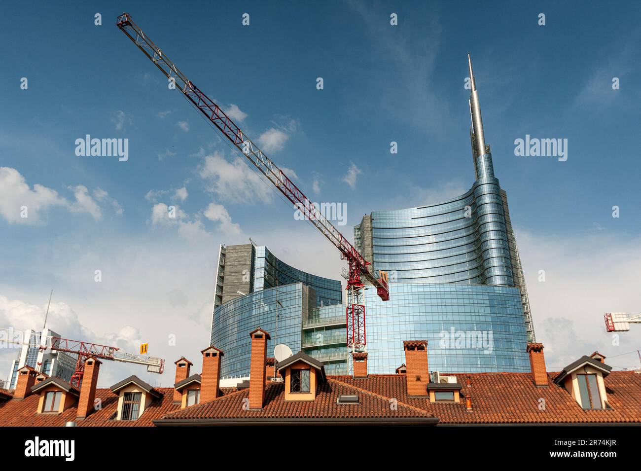 Milan, Italy - Cityscape, architecture. Skyscraper and buildings in the ...