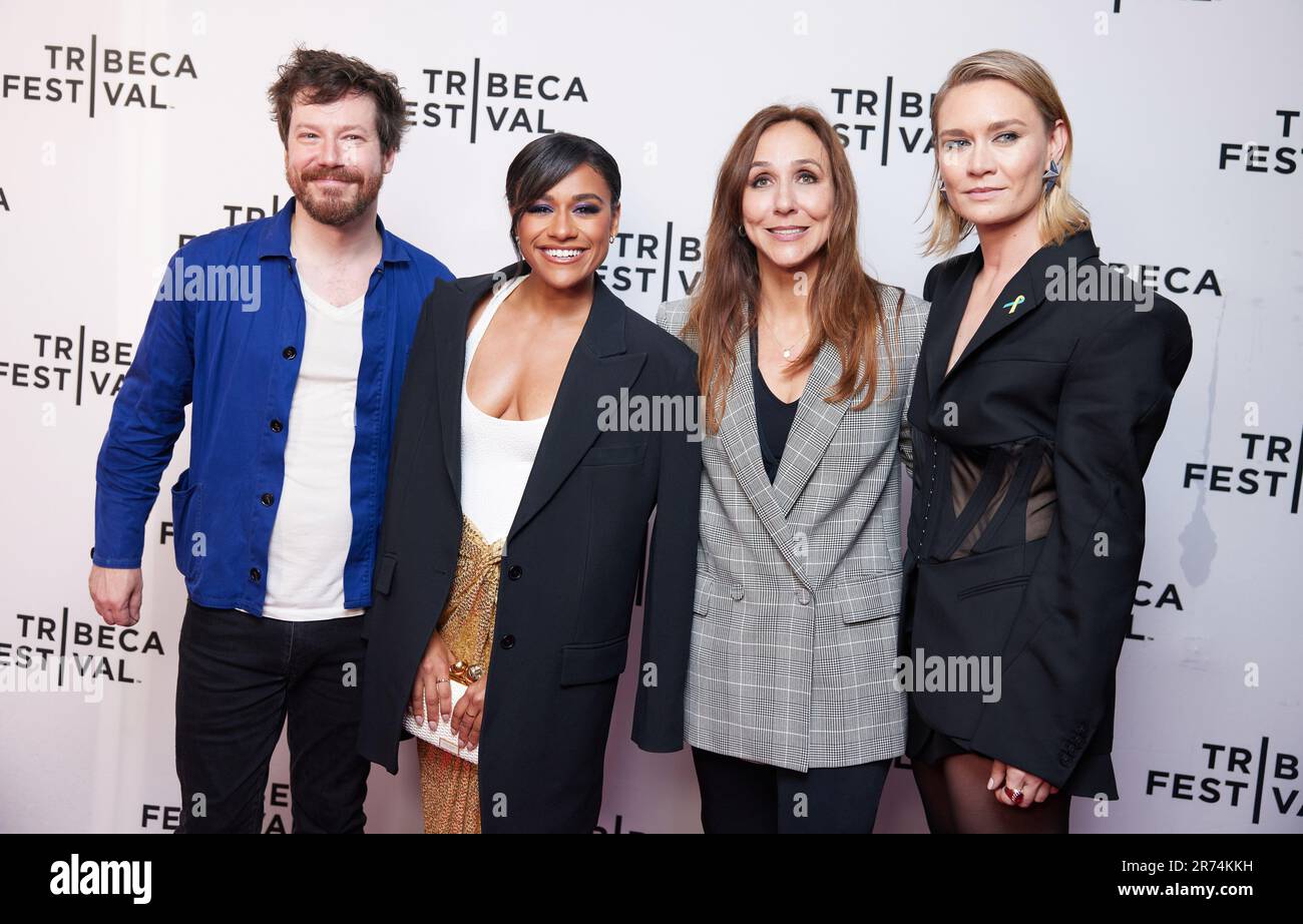 June 12, 2023, New York, New York, USA: John Gallagher Jr., Ariana DeBose, Gabriela ...