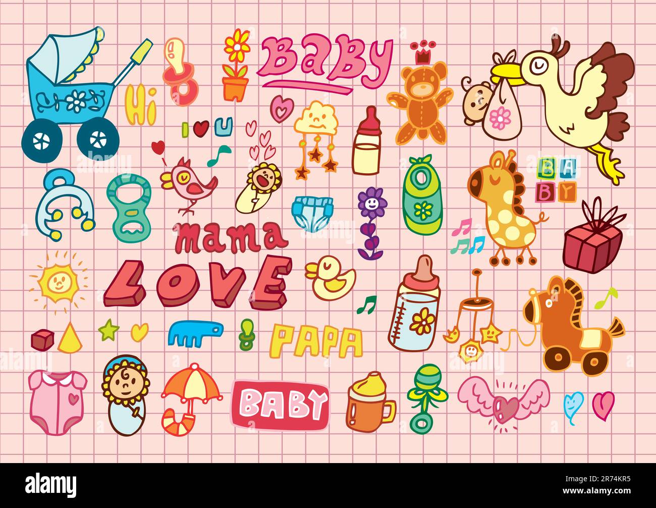 Baby label celebration Stock Vector Images - Alamy