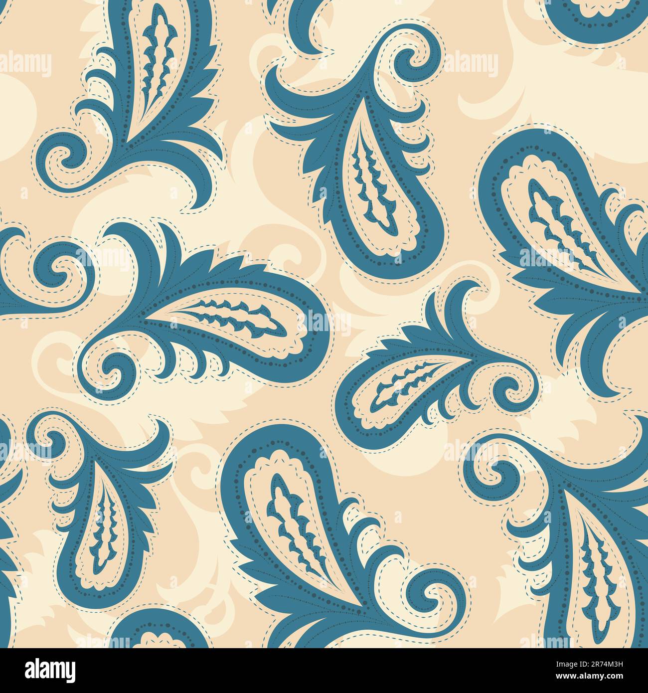vector seamless paisley pattern. clipping mask Stock Vector Image & Art ...