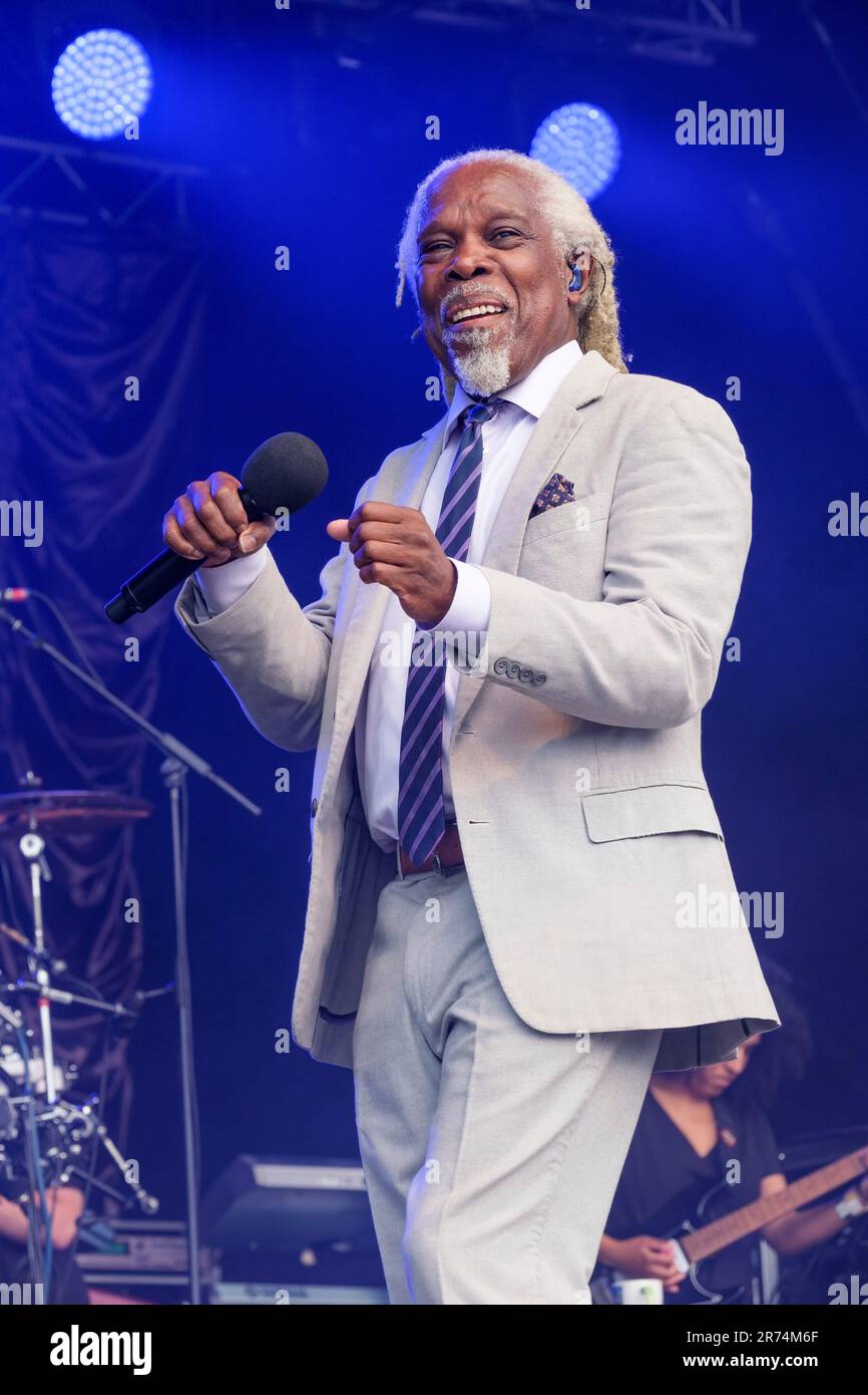 Billy Ocean performing at the Cambridge Club Festival, 2023, Childerley ...