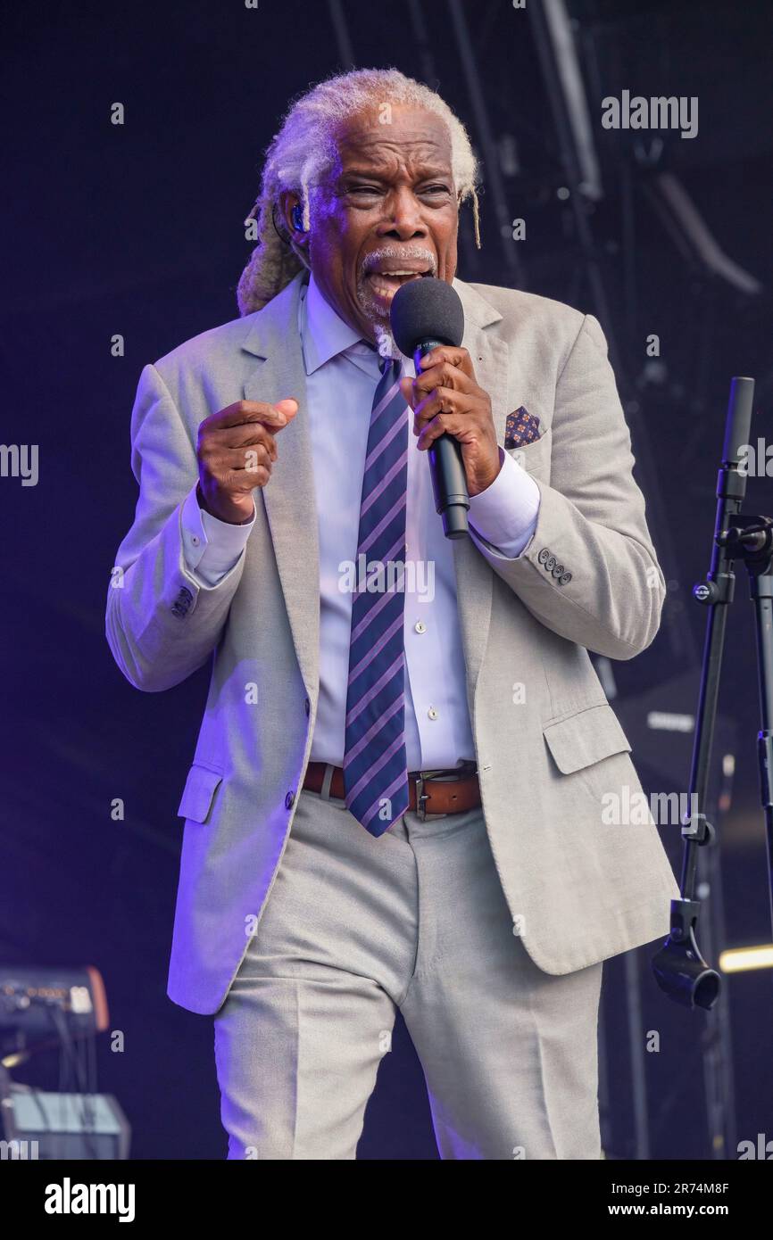 Billy Ocean performing at the Cambridge Club Festival, 2023, Childerley ...