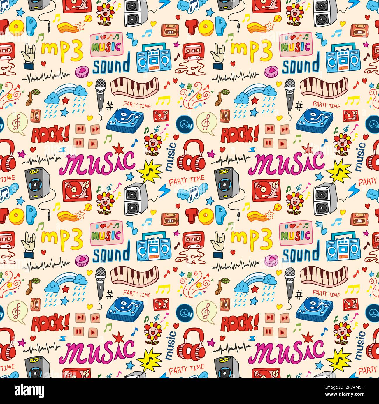 The icon seamless pattern hi-res stock photography and images - Alamy