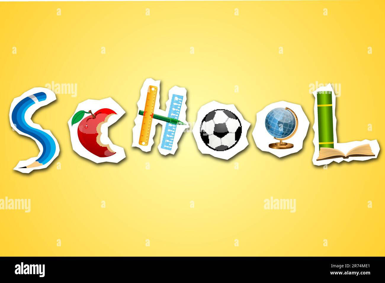 illustration of school card on white background Stock Vector Image ...