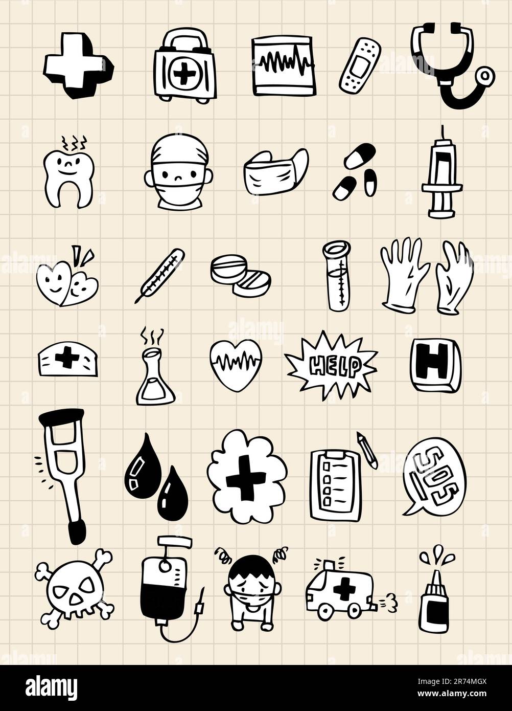 doodle doctor element,hand draw Stock Vector Image & Art - Alamy