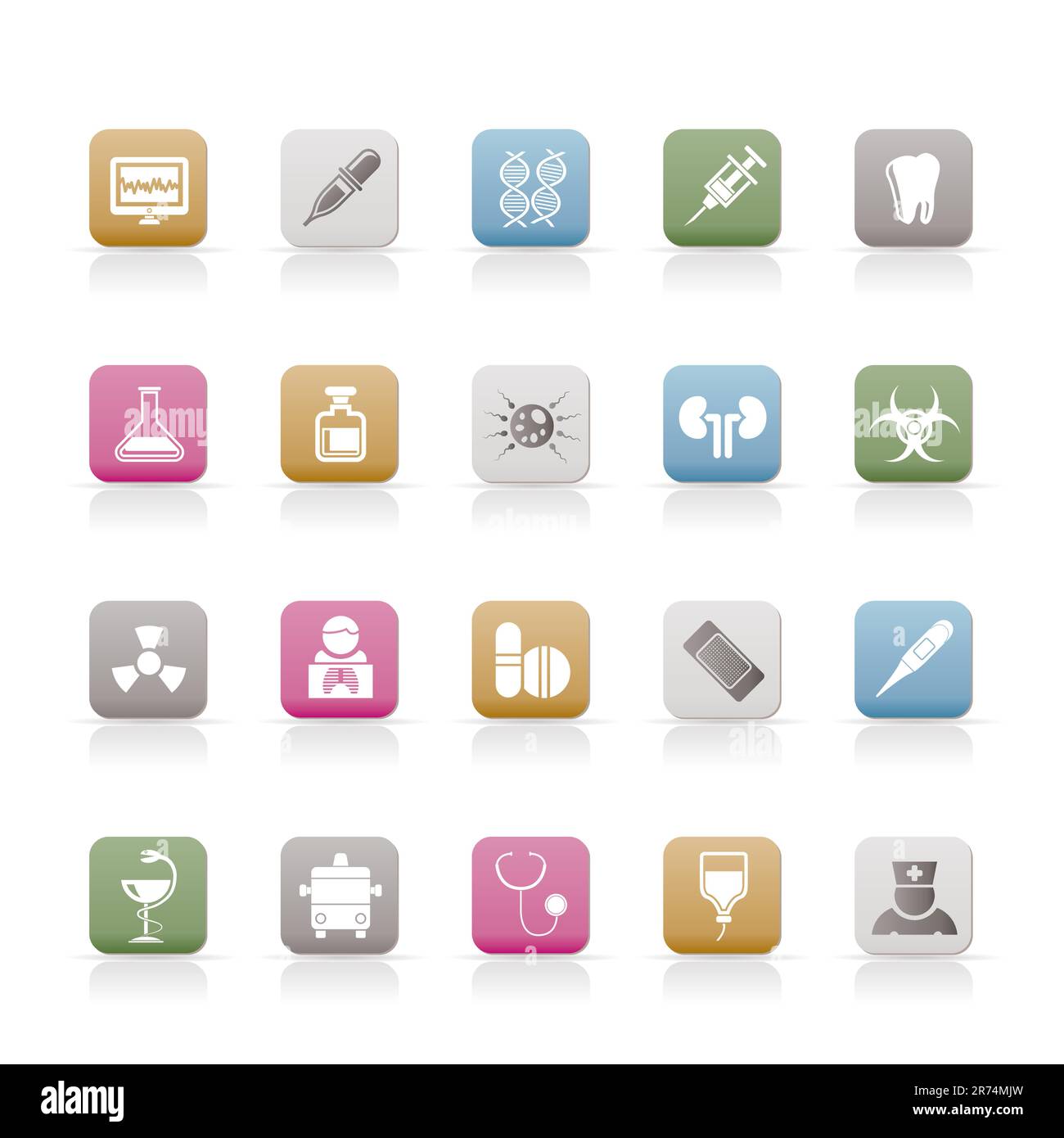 Business icon set healthcare medicine hi-res stock photography and ...