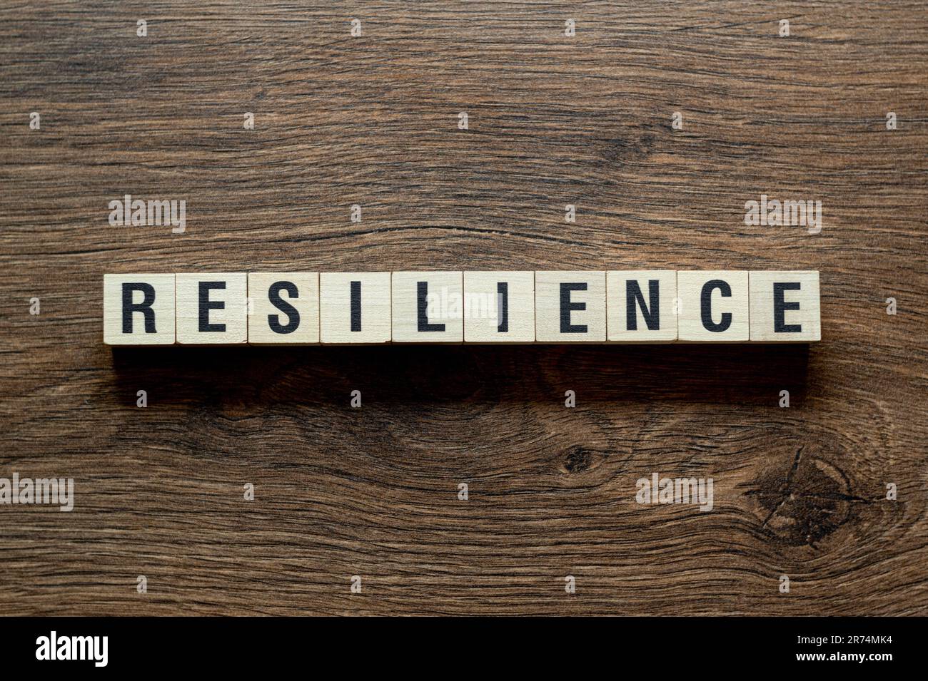 Resilience - word concept on building blocks, text, letters Stock Photo ...