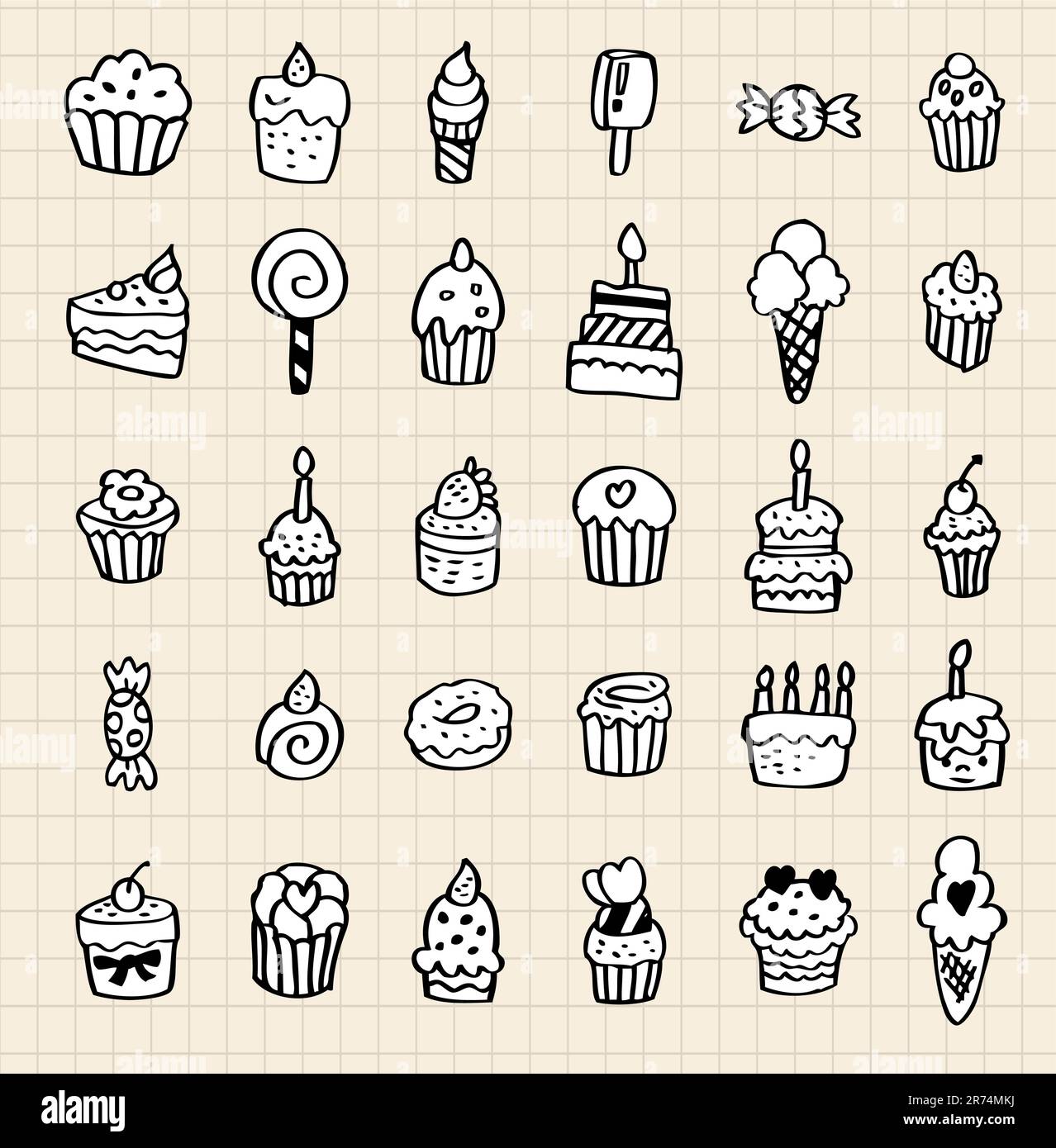 hand draw cake element Stock Vector Image & Art - Alamy