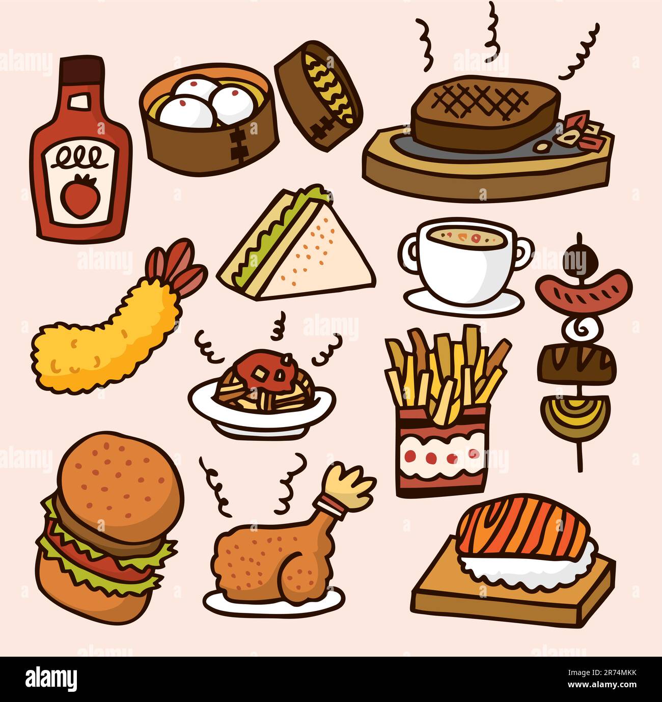 cute cartoon food Stock Vector Image & Art - Alamy