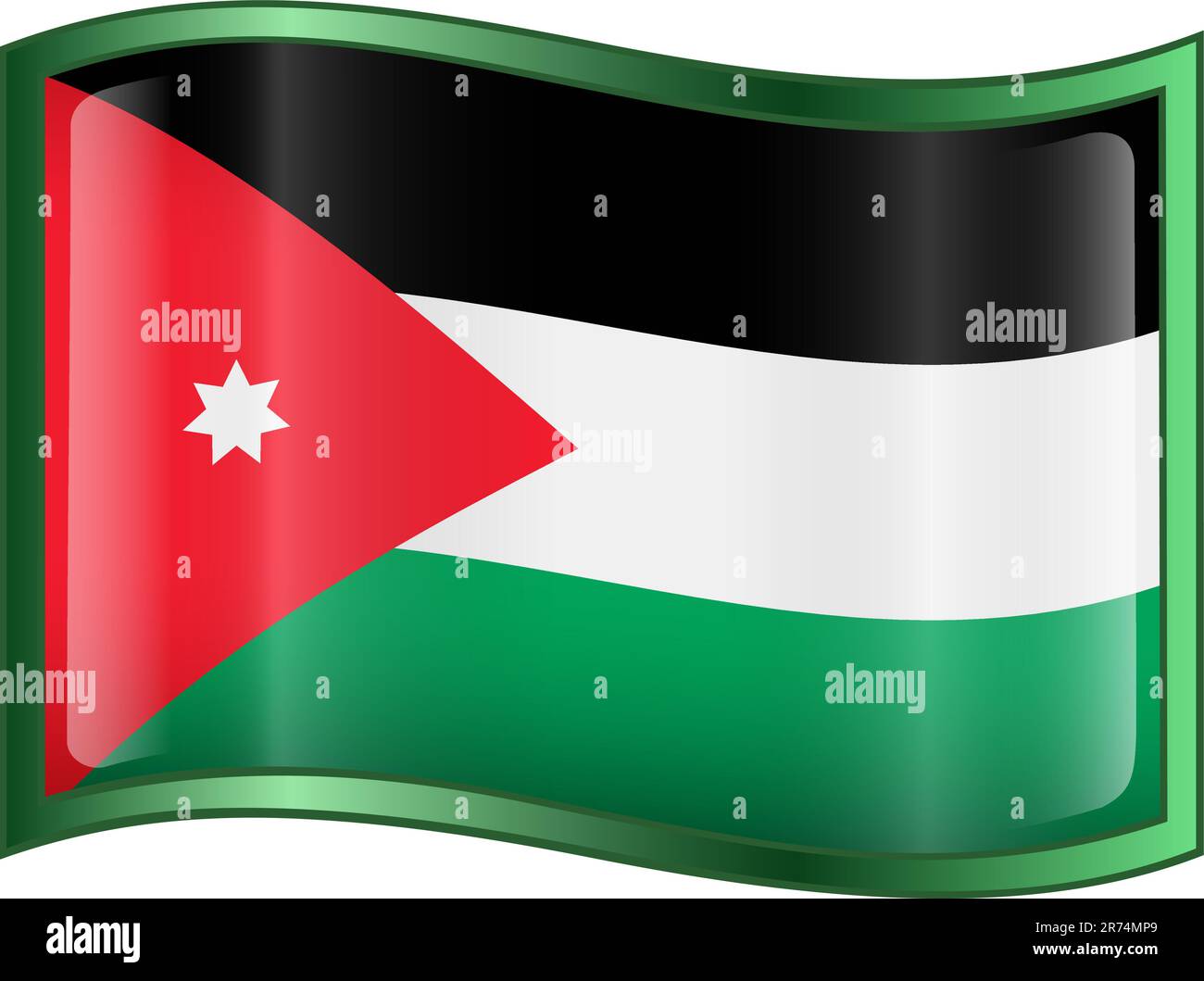 Jordan waving flag Stock Vector Images - Alamy