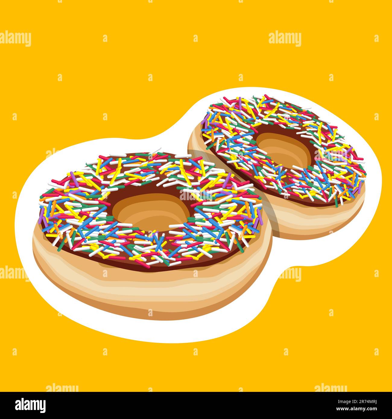 illustration of colorful doughnuts Stock Vector Image & Art - Alamy