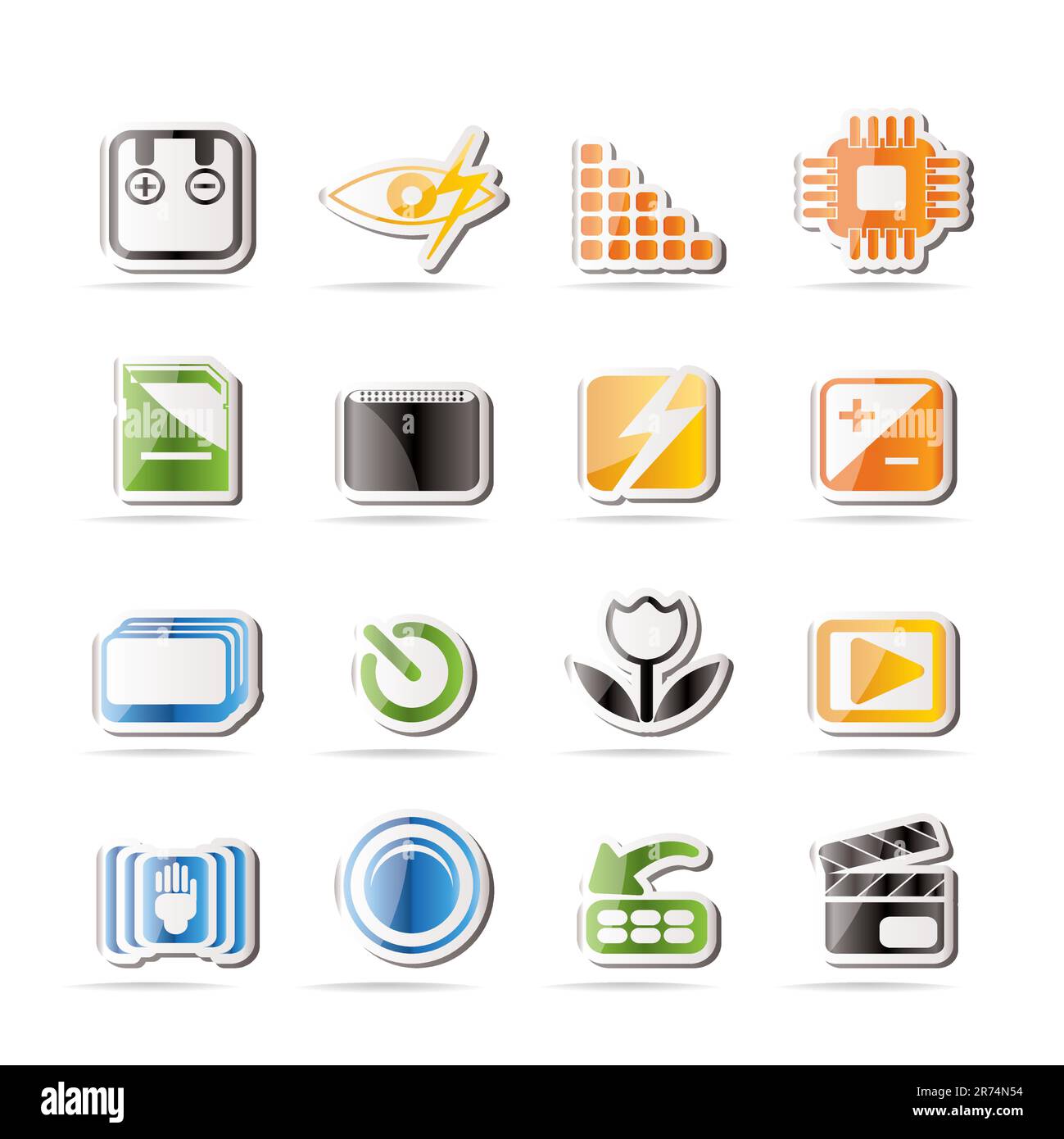 Digital Camera Performance - Vector Icon Set Stock Vector Image & Art ...