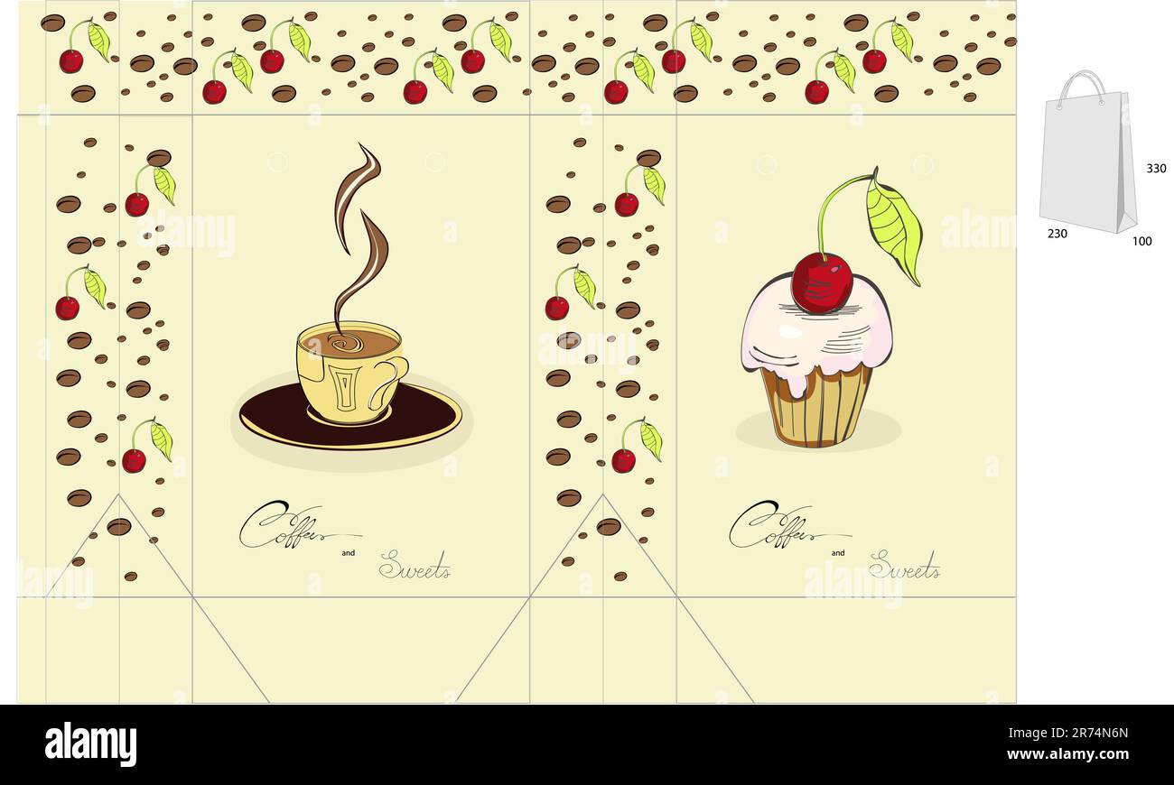 Sweets cup coffee Stock Vector Images - Alamy
